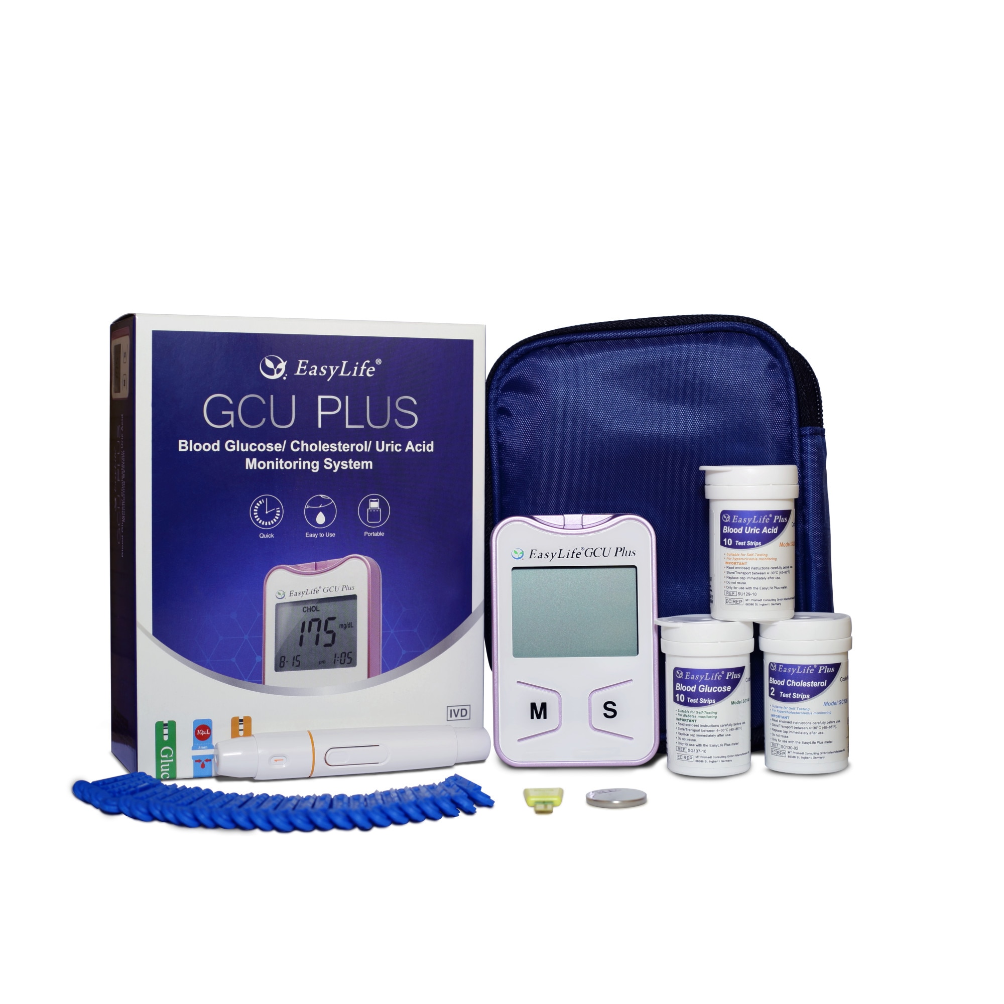 GCU PLUS Monitor (Glucose / Cholesterol / Uric Acid Monitoring System ...